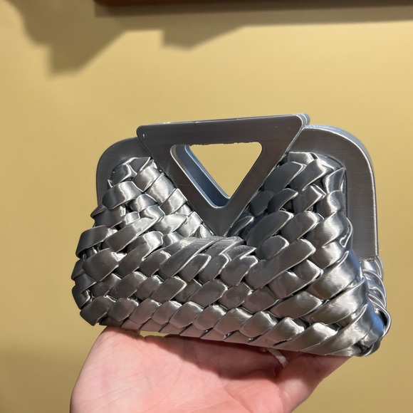 Other | Sophisticated Silver Clutch 3d Printed | Poshmark